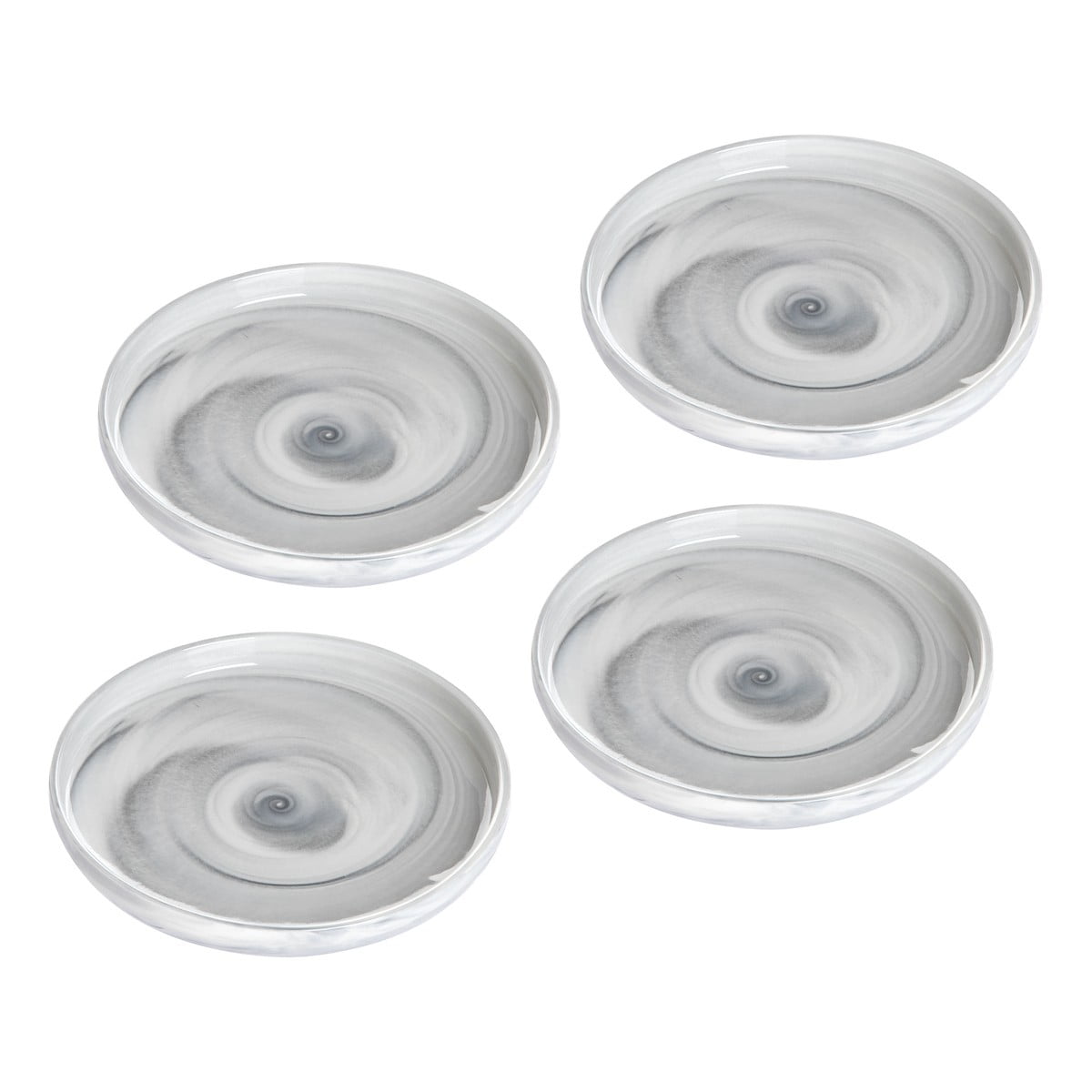 Agate Ware Swirl Design Stoneware Salad Plate Set of 4 - Walmart.com