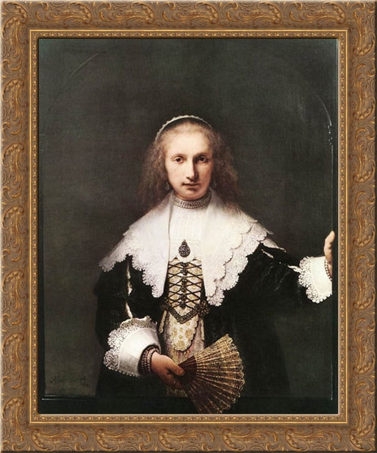 Agatha Bas 20x23 Gold Ornate Wood Framed Canvas Art by Rembrandt ...