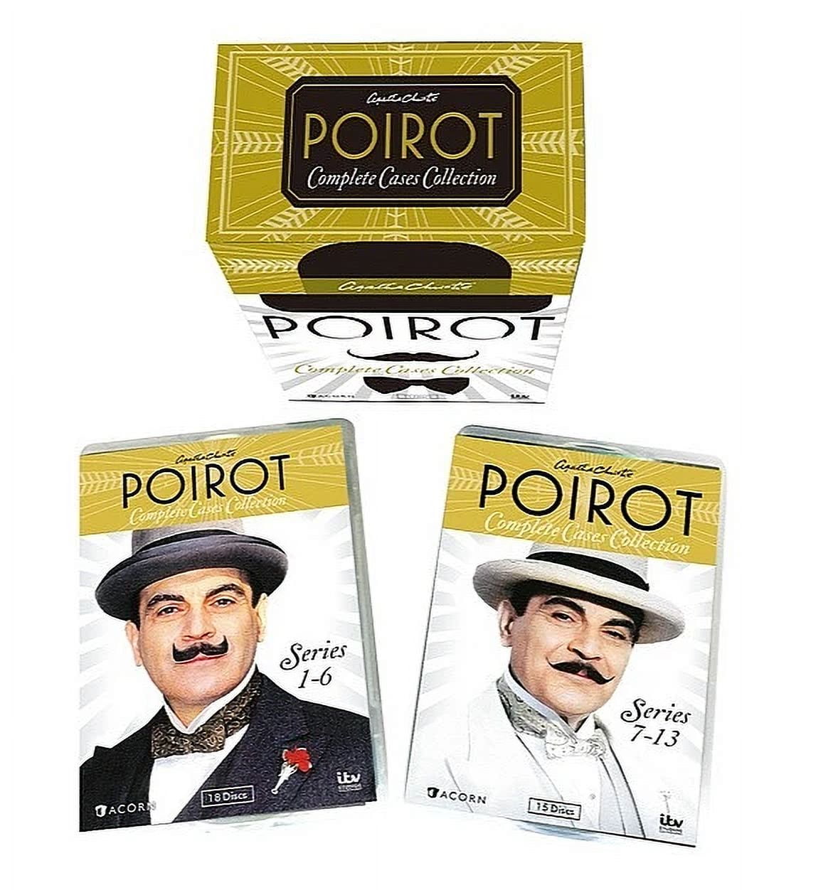 Agatha Christie's Poirot: Complete Cases Collection (DVD, 33-Disc Set ...