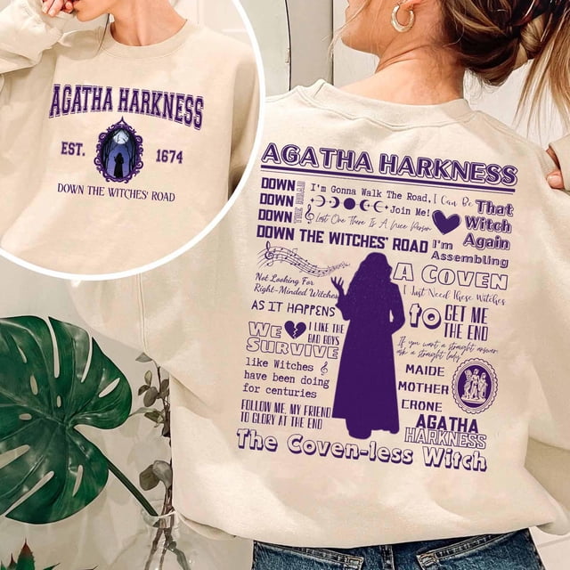 Agatha Harkness Agatha All Along 2 sides Tee, Tarot Cards Agatha ...