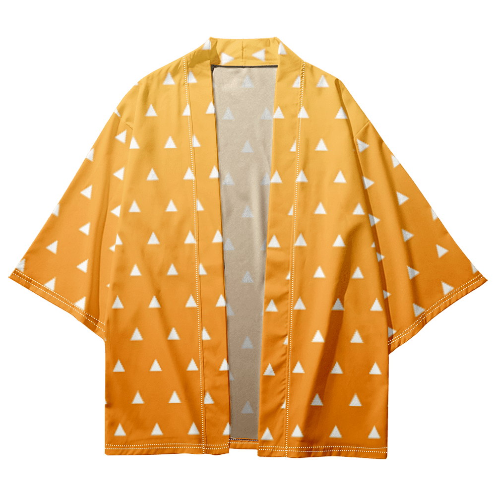 Agatsuma Zenitsu Kimono Demon Slayer Swimsuit Summer Beach Jacket Anime ...