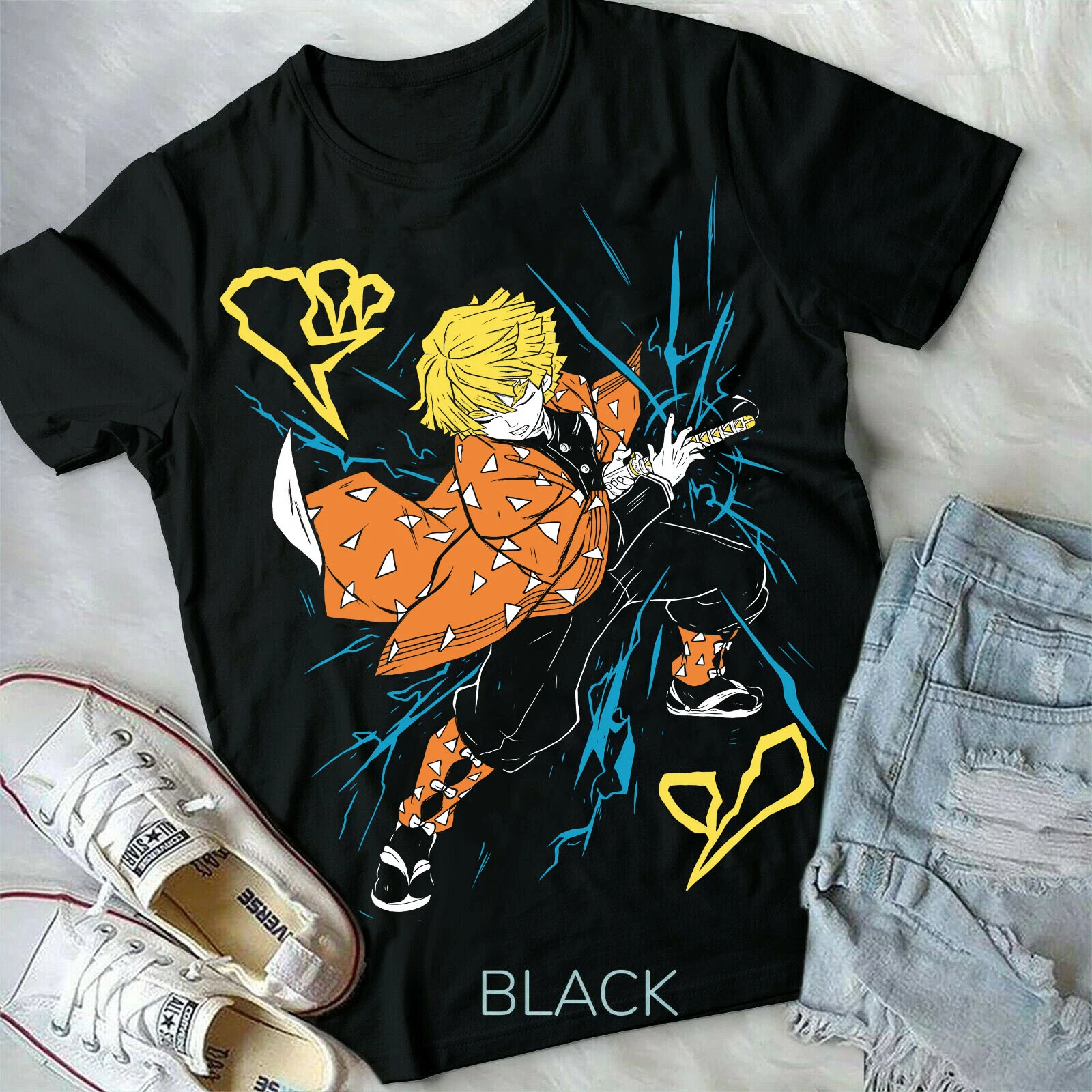 Agatsuma Zenitsu T Shirt Demon Slayer Kimetsu No Yaiba Anime T Shirt ...