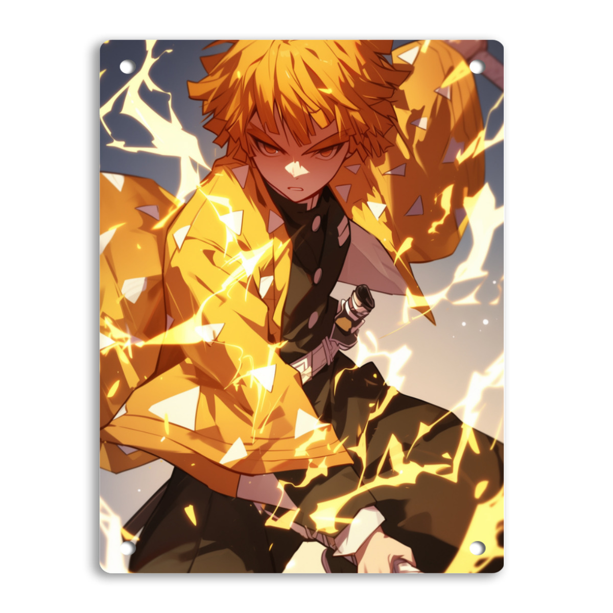 Agatsuma Zenitsu Wall Sign - Cartoon Aluminum Poster 12 X 15 Inch Home ...