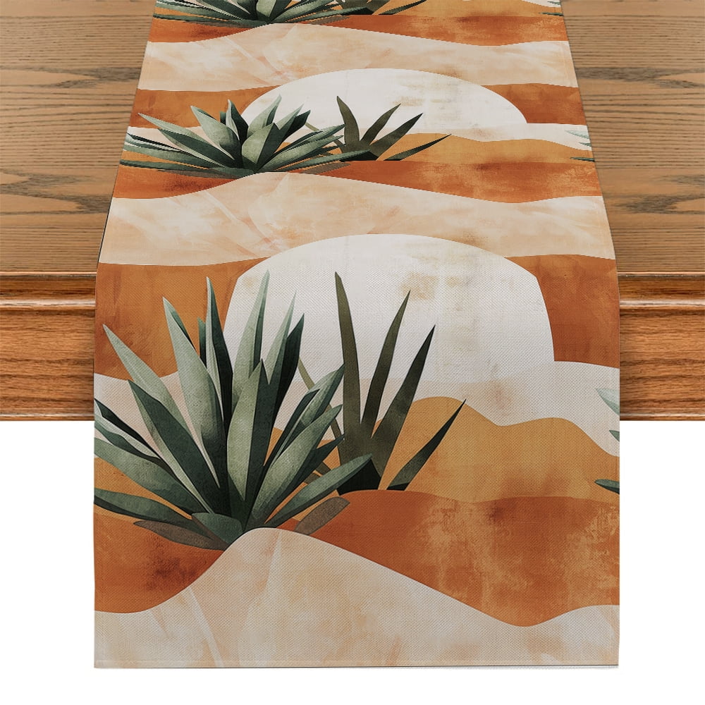 Agave Plant Bohemian Sun Table Runners Dresser Table r Reusable Kitchen ...