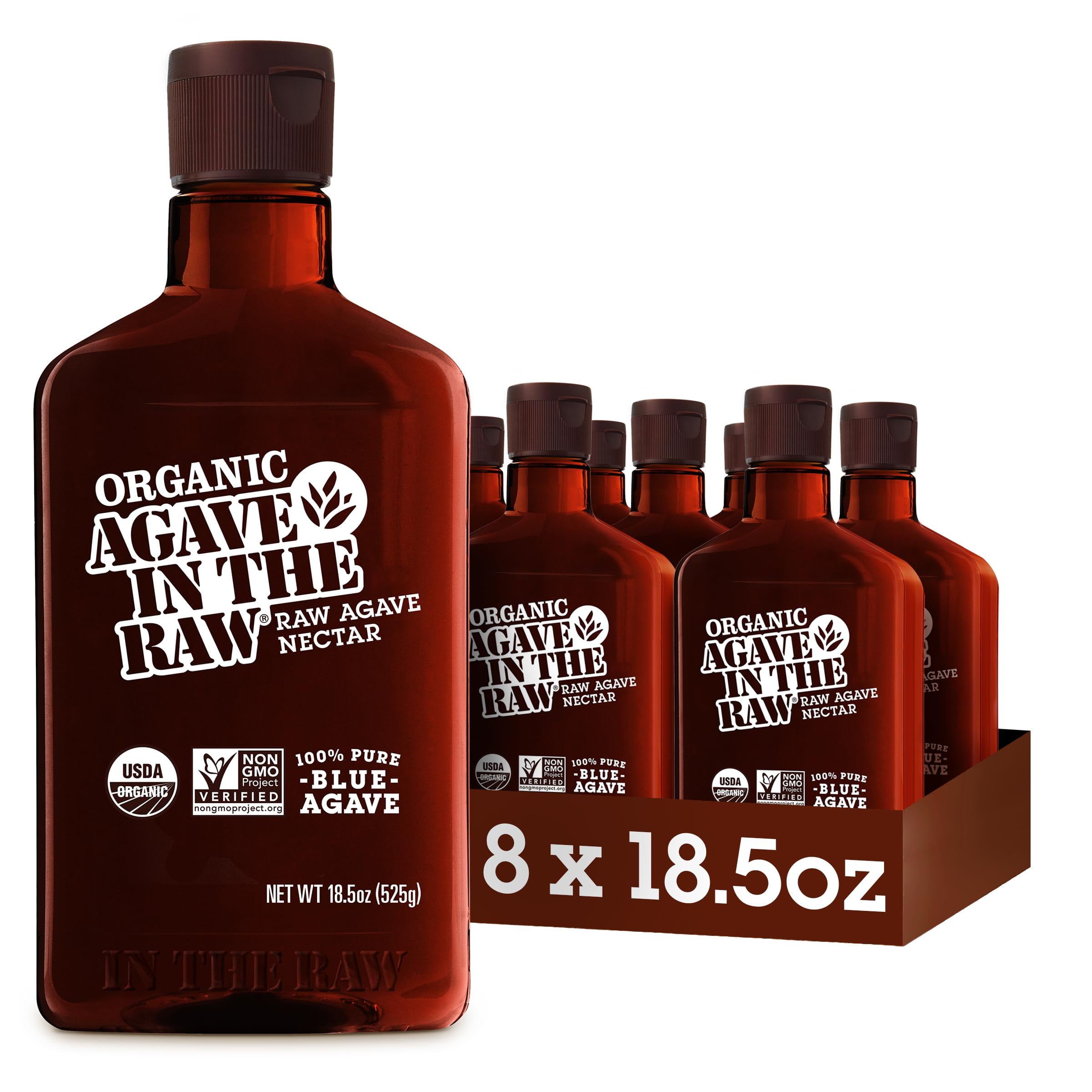 Agave In The Raw JKF25 Organic Agave Nectar Blue Agave Syrup, No ...