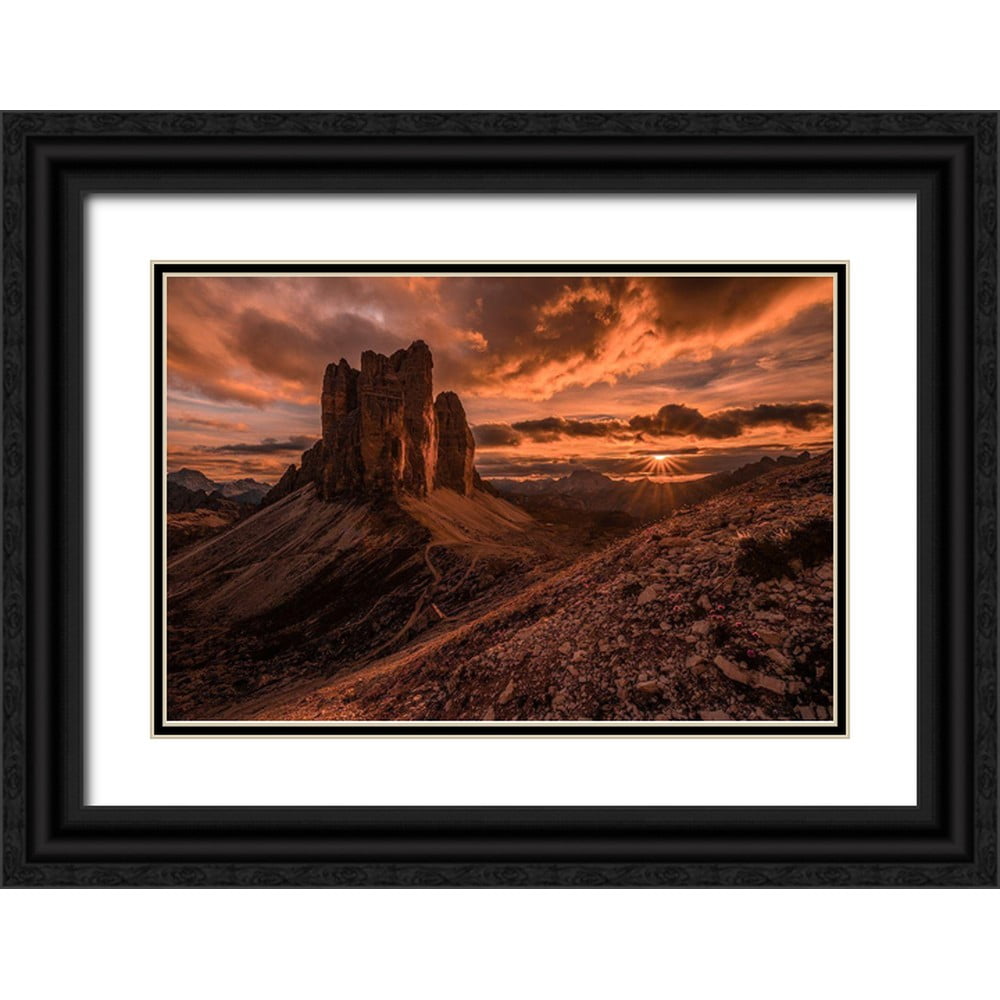 Agazzi, Andreas 18x13 Black Ornate Wood Framed with Double Matting ...