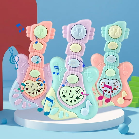 Age 312 Electronic Guitar Toy with Light and Sound Projection, Portable ...