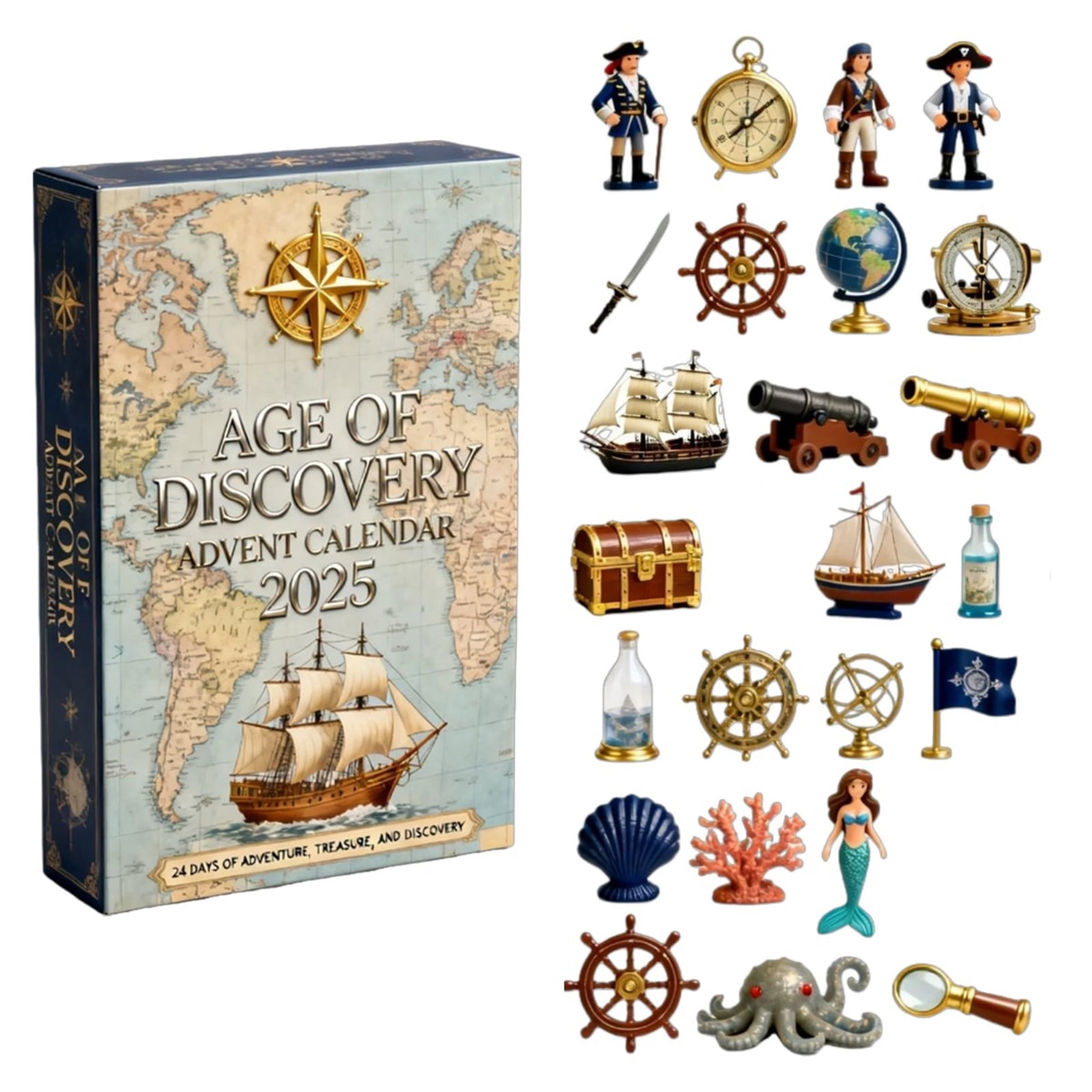 Age Of Discovery Advent Calendar 2025, 24 Unique Collectibles Set, 24 ...