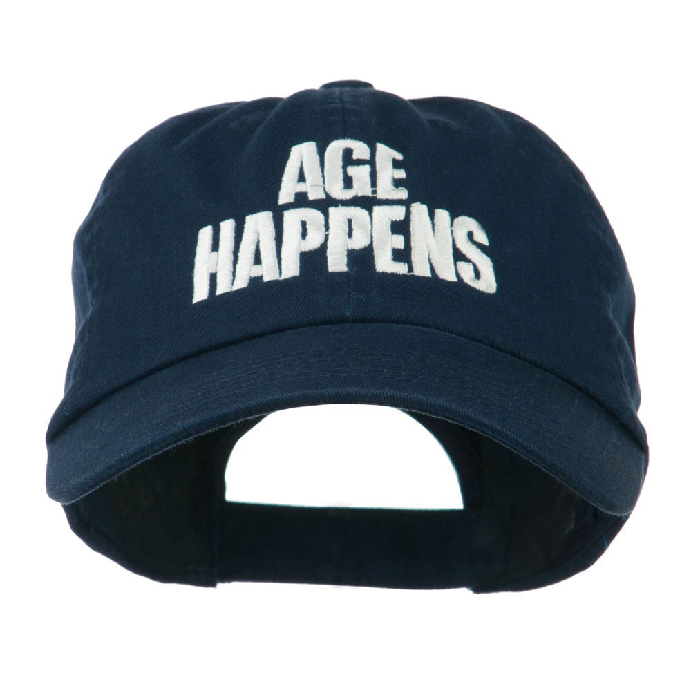 Age Happens Embroidered Cap - Navy OSFM - Walmart.com