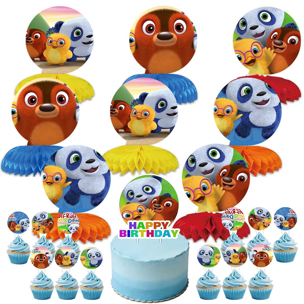 Age of Wonder Beasts Kipopo Party Decor Supplies Honeycomb Centerpieces ...
