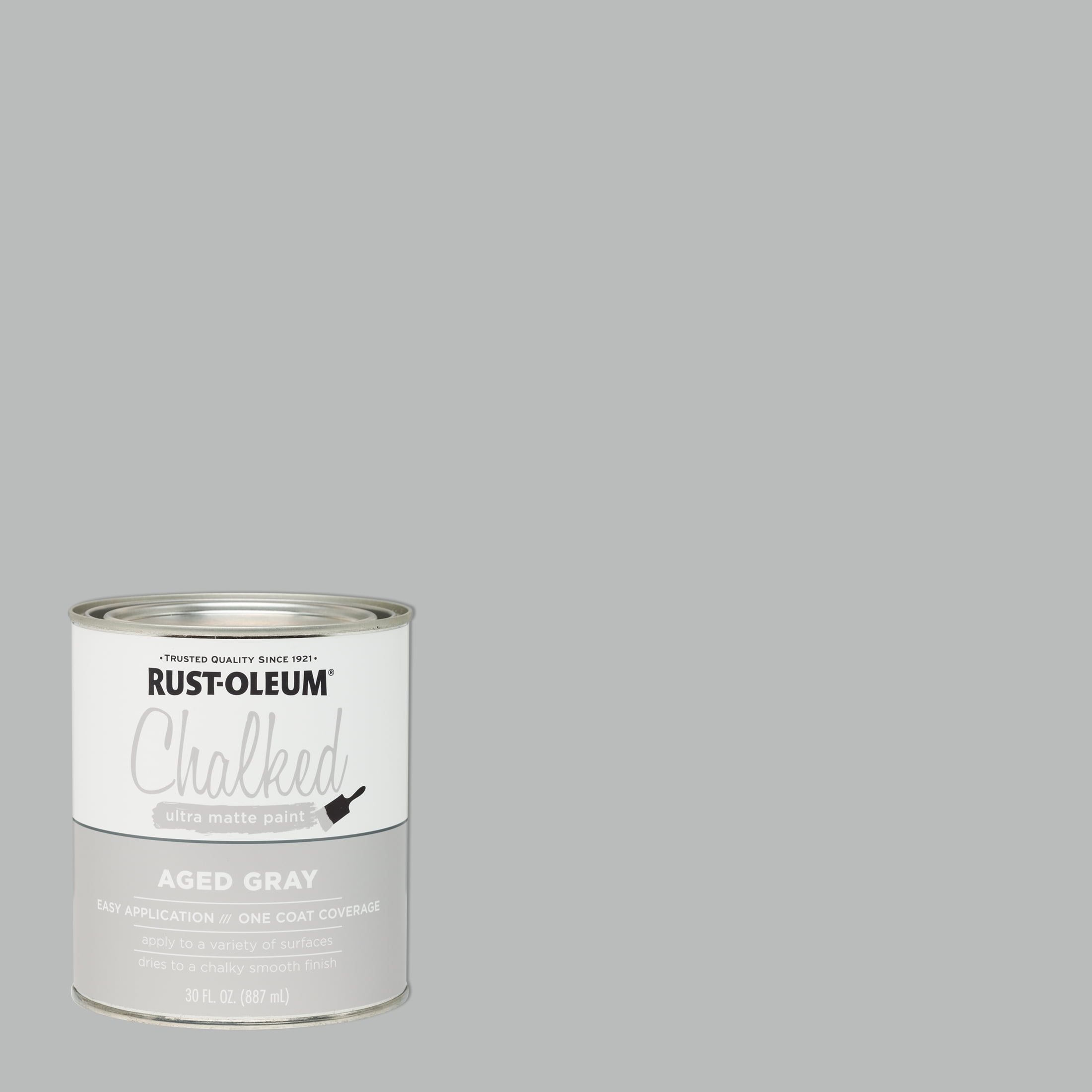 2 Pack, Aged Gray, Rust-Oleum Chalked Ultra Matte Interior Paint, 30 oz ...