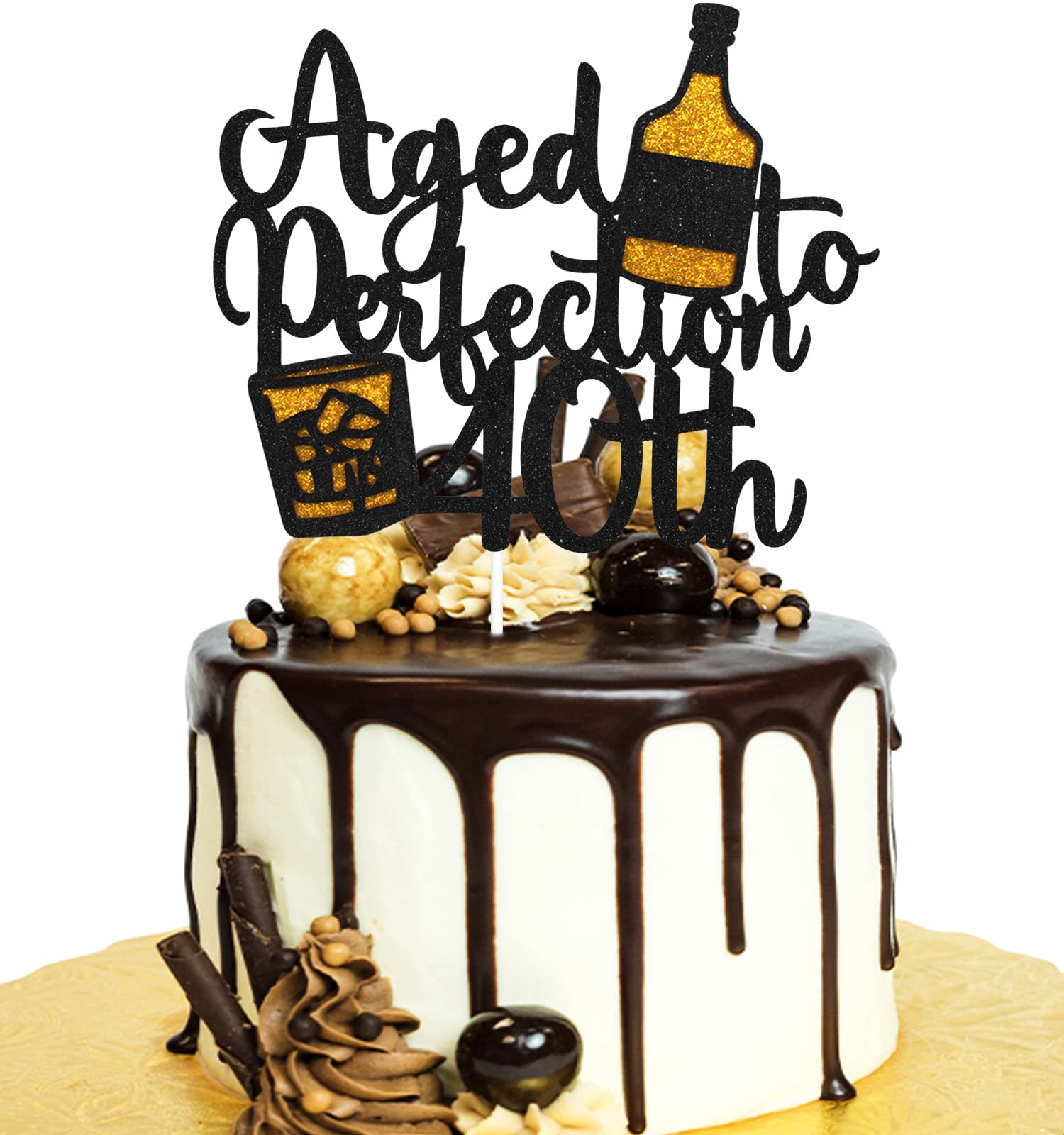 Aged To PerfectionEGSC 40th Birthday Cake Topper - Whiskey 40th ...