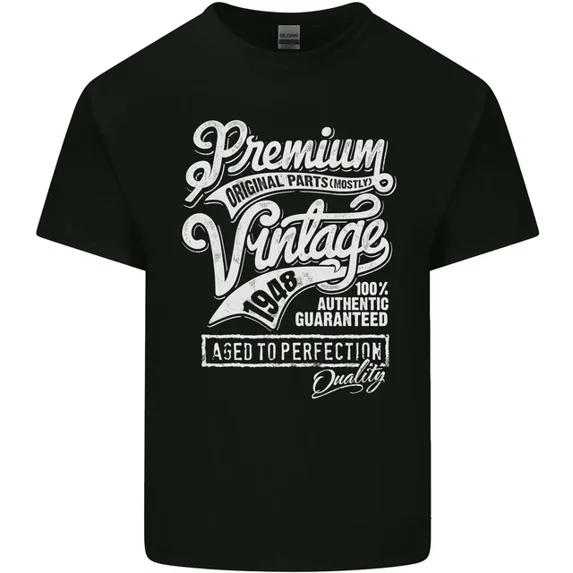 Aged to Perfection Vintage 78th Birthday 1948 Mens Light Cotton T-Shirt ...