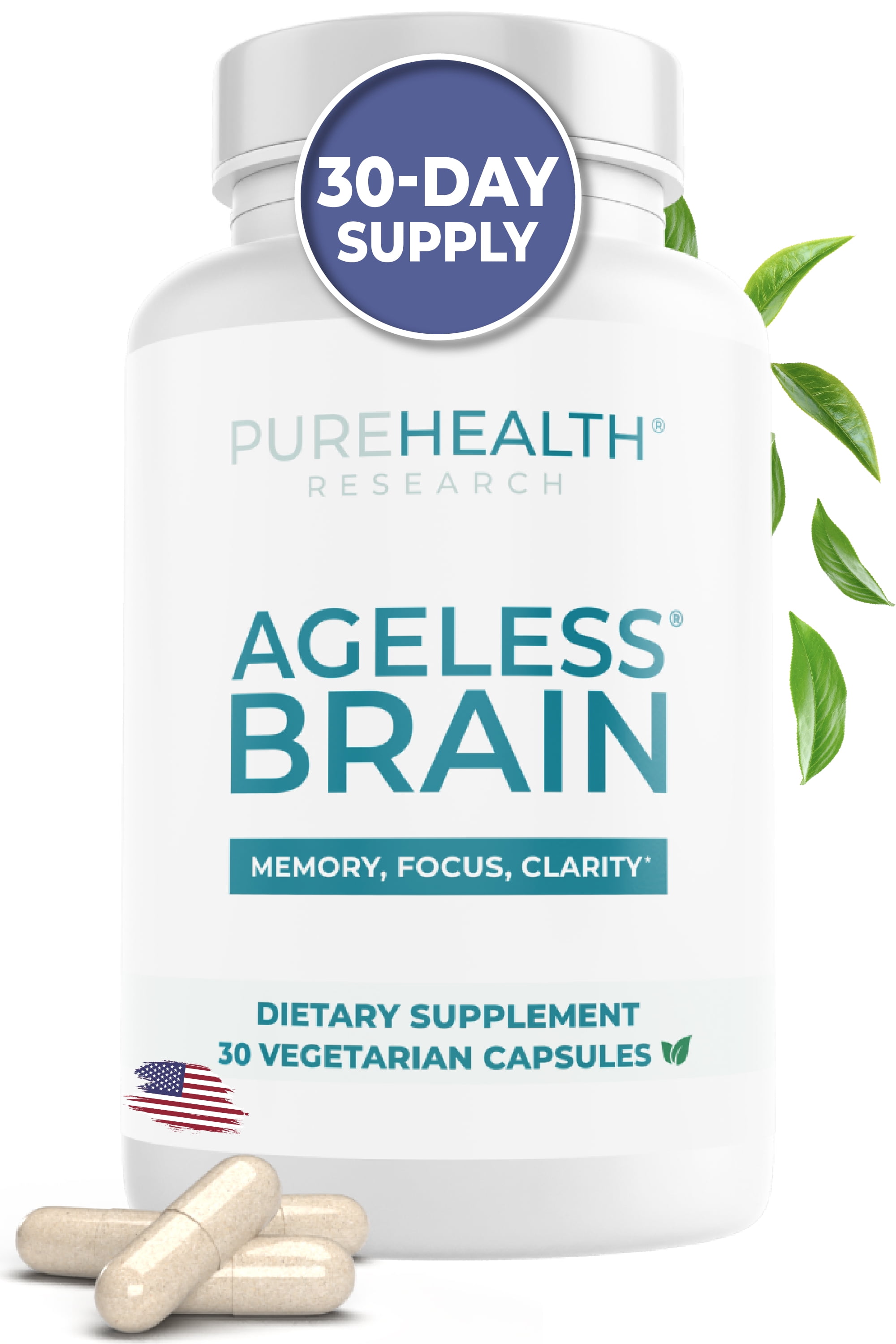 Ageless Brain Memory Supplements for Adults, Nootropic Brain Supplement ...
