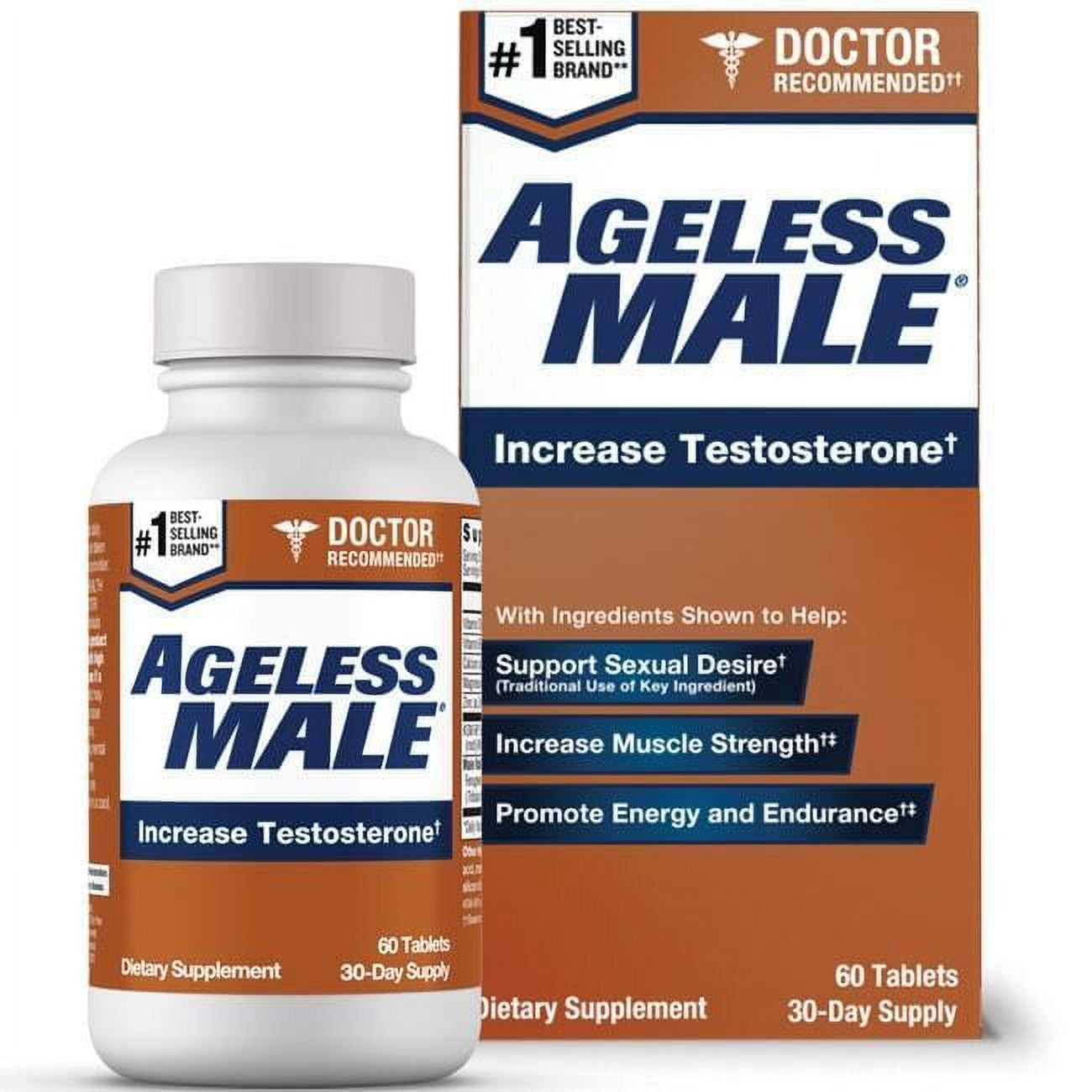 New Vitality Ageless Male Testosterone Booster Supplement with ...