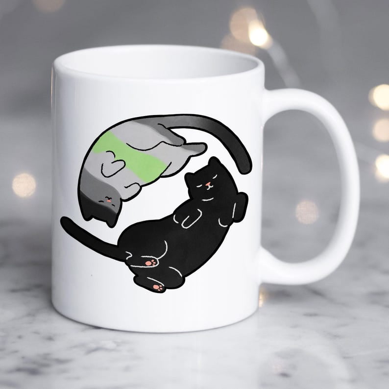 Agender Pride Coffee Mug, LGBT Gift, Nonbinary, Transgender, Yin Yang ...