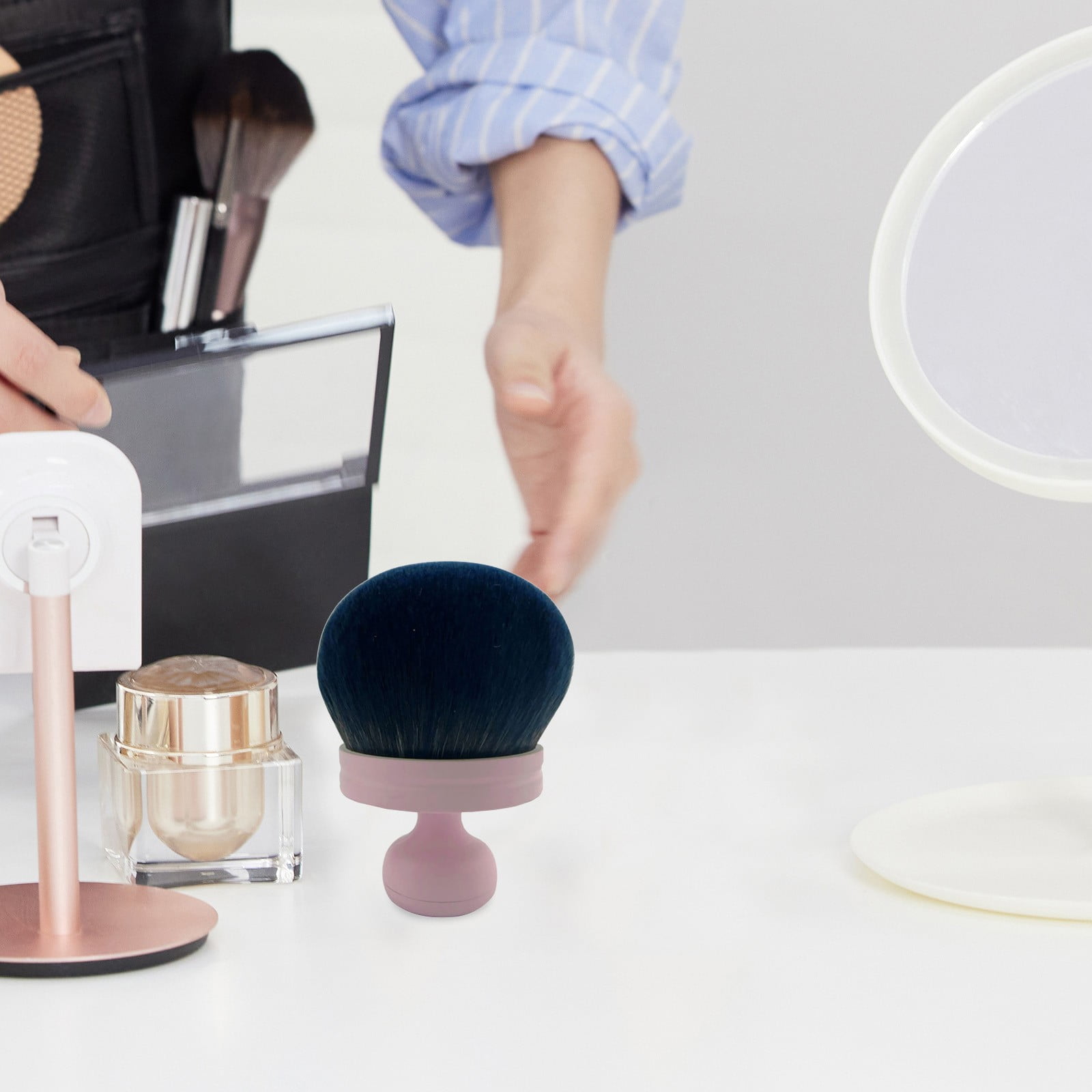 Ageoie 3" Extra Wide Body Makeup Brush - Legs & Back Bronzer Applicator with Ergonomic Handle ...