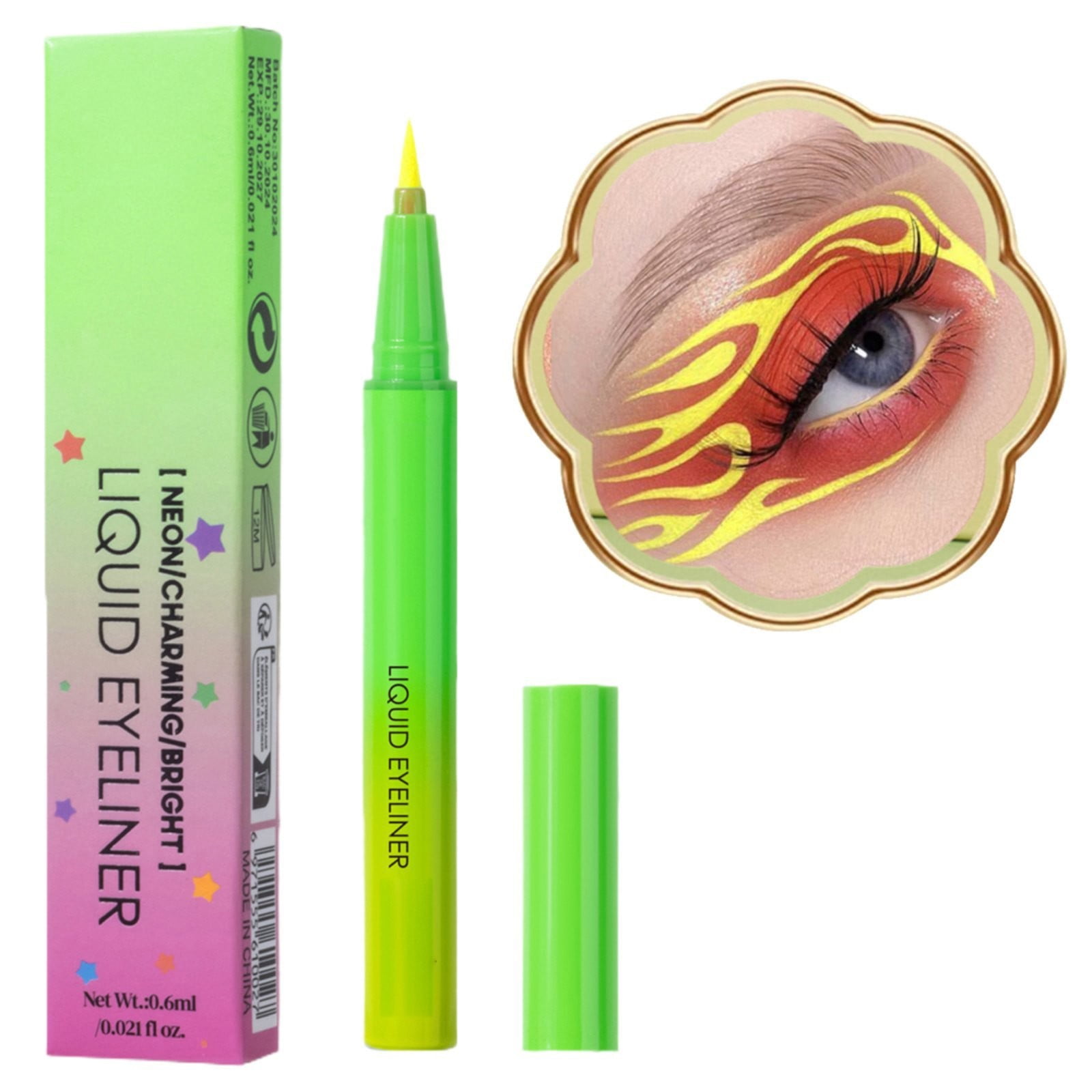 Ageoie Colored Eyeliner Liquid Neon,Easy to Color Waterproof Long ...