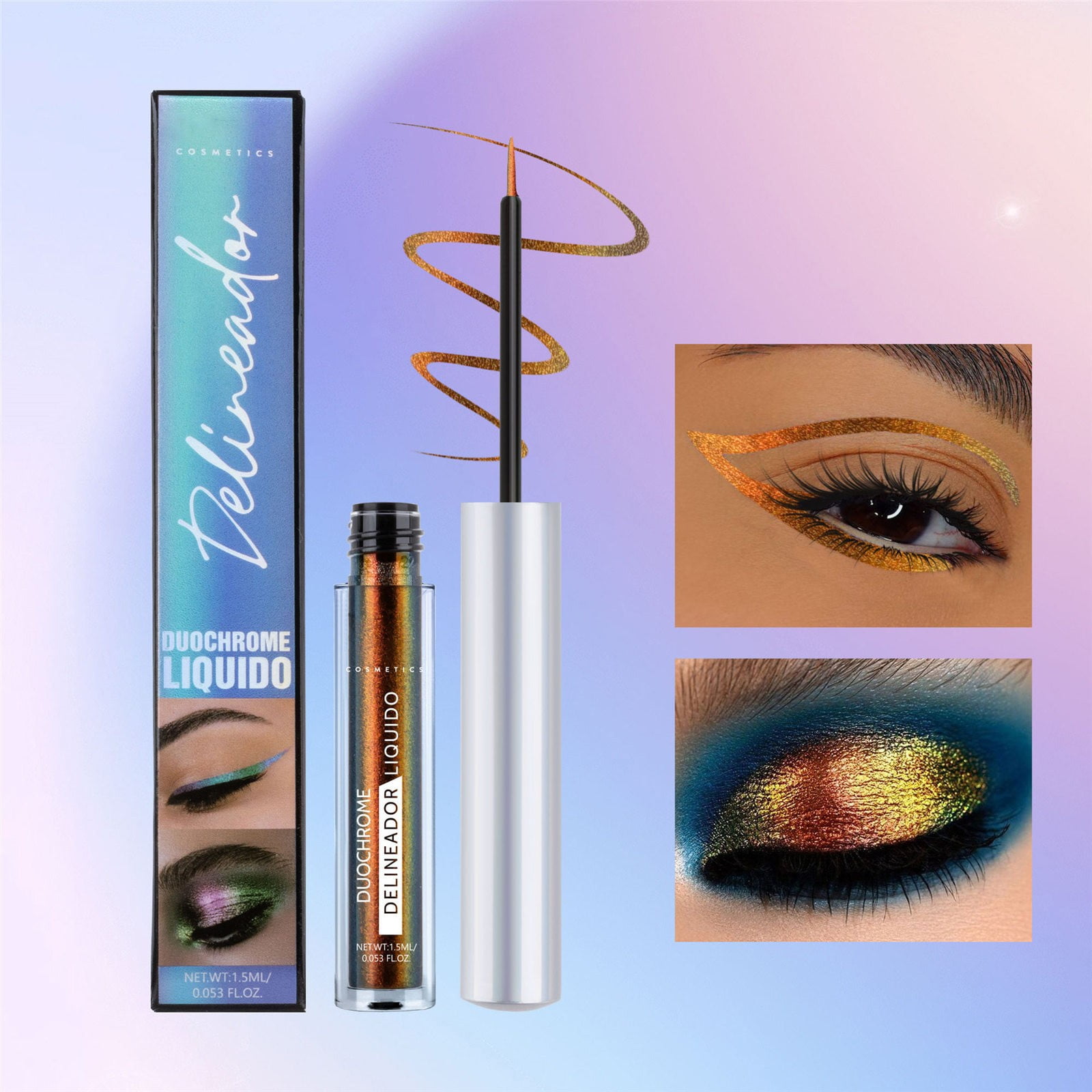 Ageoie Colorful Eyeliner Pen Shadow Pen 0.1Fl Oz,Pigmented, Metallic ...