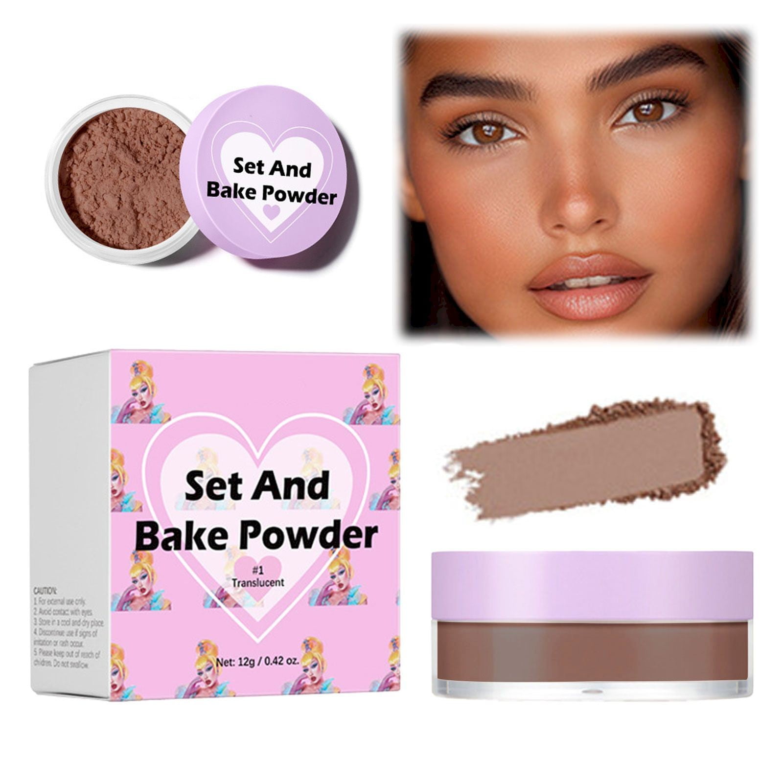 Ageoie Loose Setting Powder,Oil Control Concealer,Long Lasting,No Makeup Removal Waterproof And ...