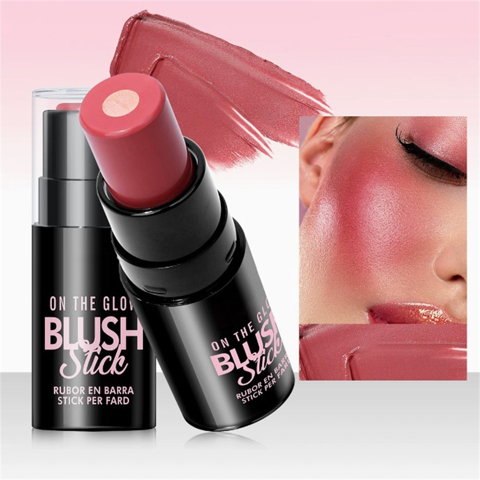 Ageoie Multi-Use Makeup Blush Stick,Richly Pigmented Brightens ...