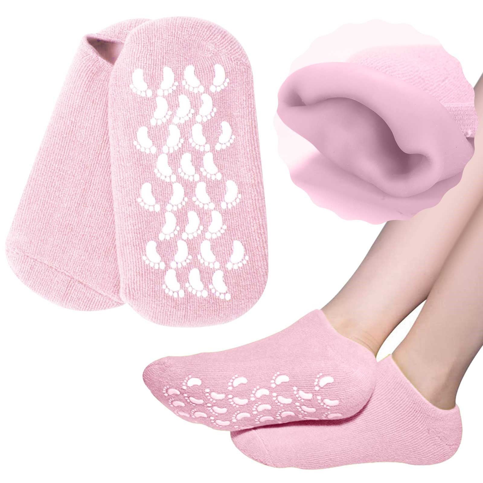 Ageoie Pink Foot Masks Moisturizing Gel Socks Foot Care Gel ...