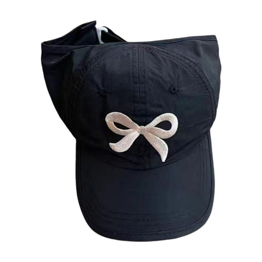 Ages2-8 Embroidery Bow Baseball Cap High Ponytail Children Sun Visor ...