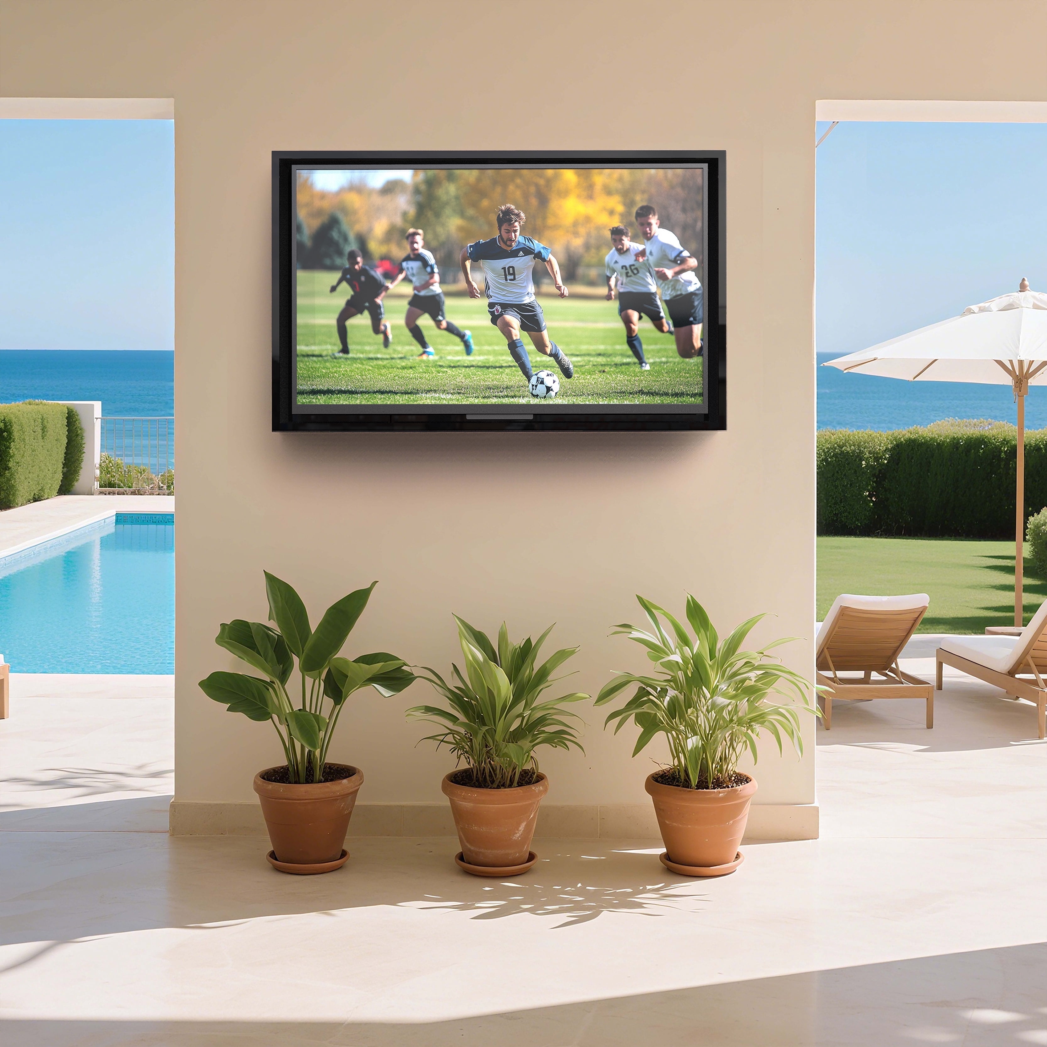 Ageszoe TV Cover Waterproof Outdoor Hard Protection,50-55inch Black ...