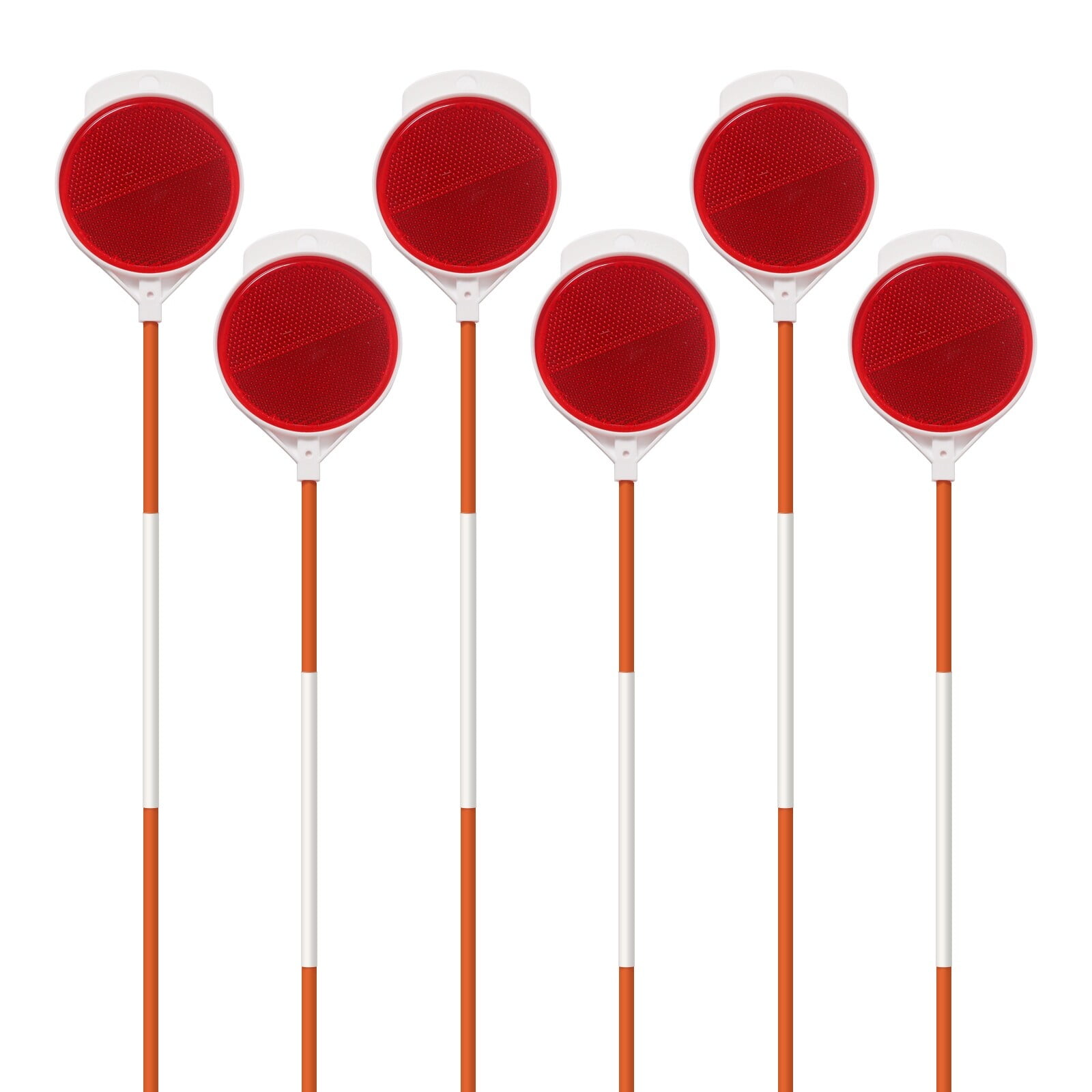 Agfabric 48 in. Reflective Driveway Markers 1/4 in. Dia Fiberglass Pole ...