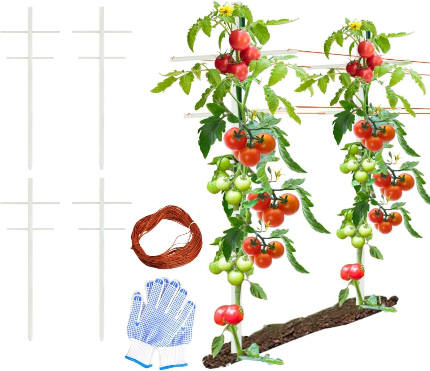 Agfabric 7ft T-Type Garden Trellis 4pack for Climbing Outdoor ...