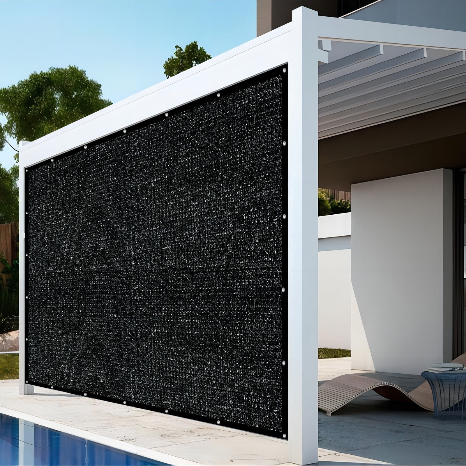 Agfabric 90% Sunscreen Shade Cloth with Grommets (12 Bungee Balls) 6 x ...