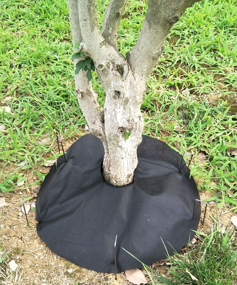 Agfabric Easy-Plant Weed Block Mulch,Tree Mat,Weed Barrier Mat,Round ...