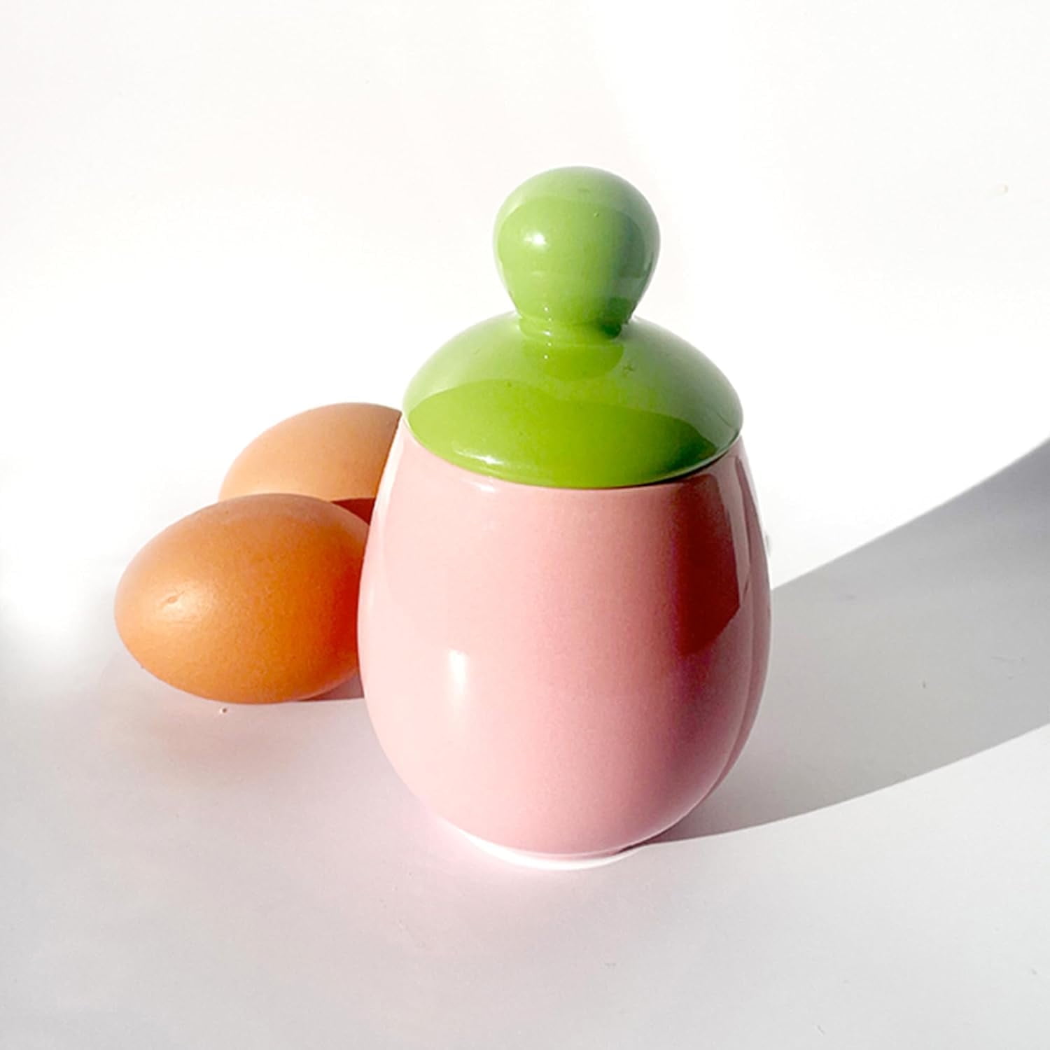 AggCoddler - Scandinavian Porcelain Egg Coddler with Simple Lid ...