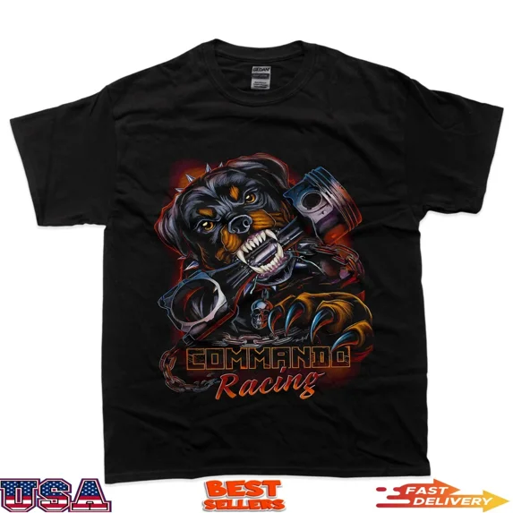 Aggressive Racing Dog Motor Commando Graphic Streetwear Tee,for men ...