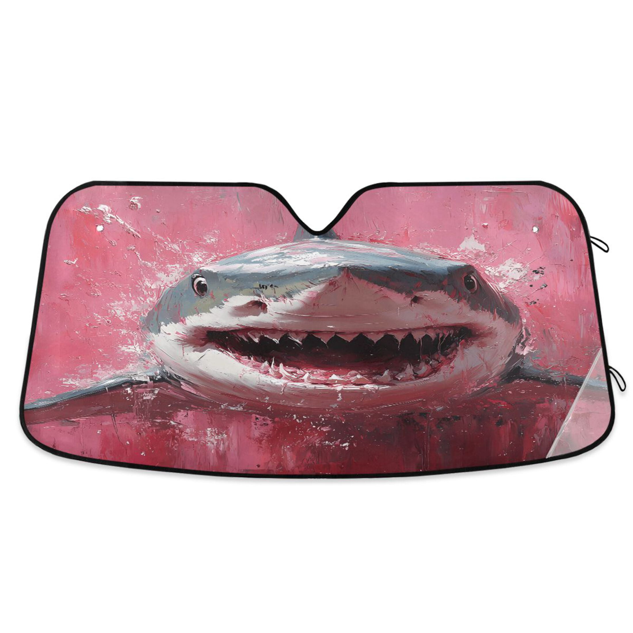 Aggressive Shark Car Windshield Sun Shade Foldable Car Front Window ...
