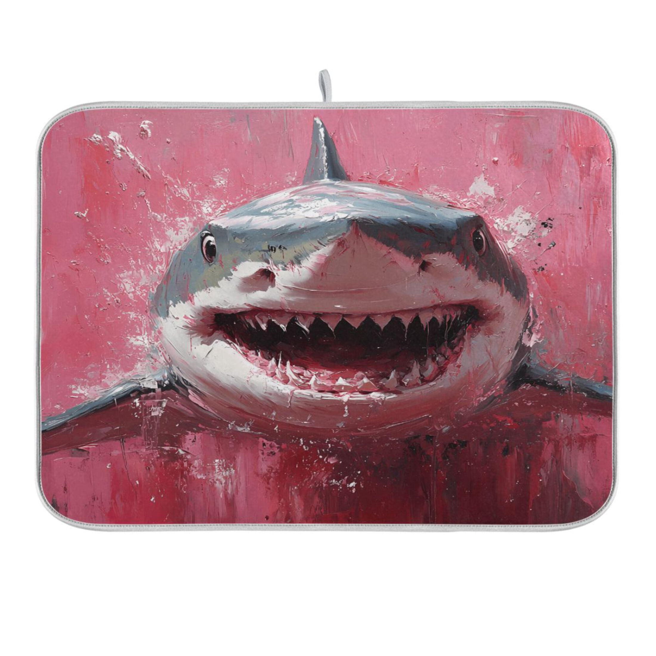 Aggressive Shark Dish Drying Mat 18x24 Absorbent Microfiber Draining ...