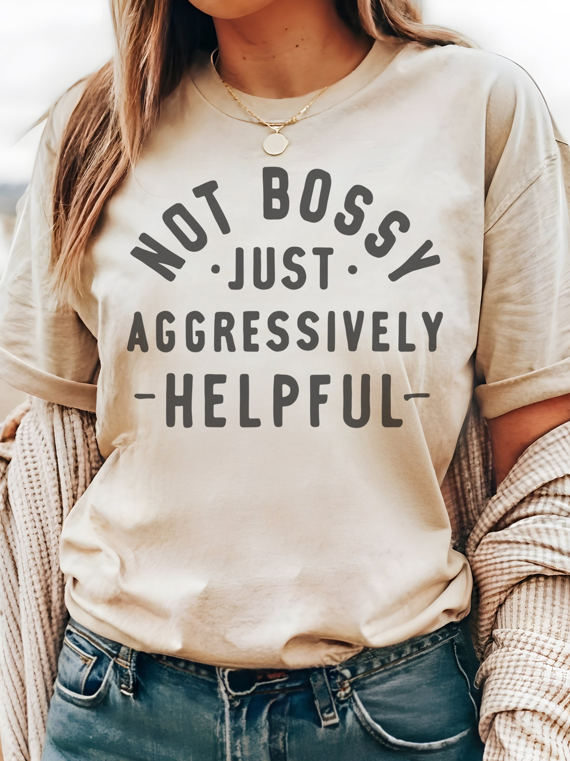 Aggressively Helpful TShirt Sarcastic Mom Life Tee - Walmart.com