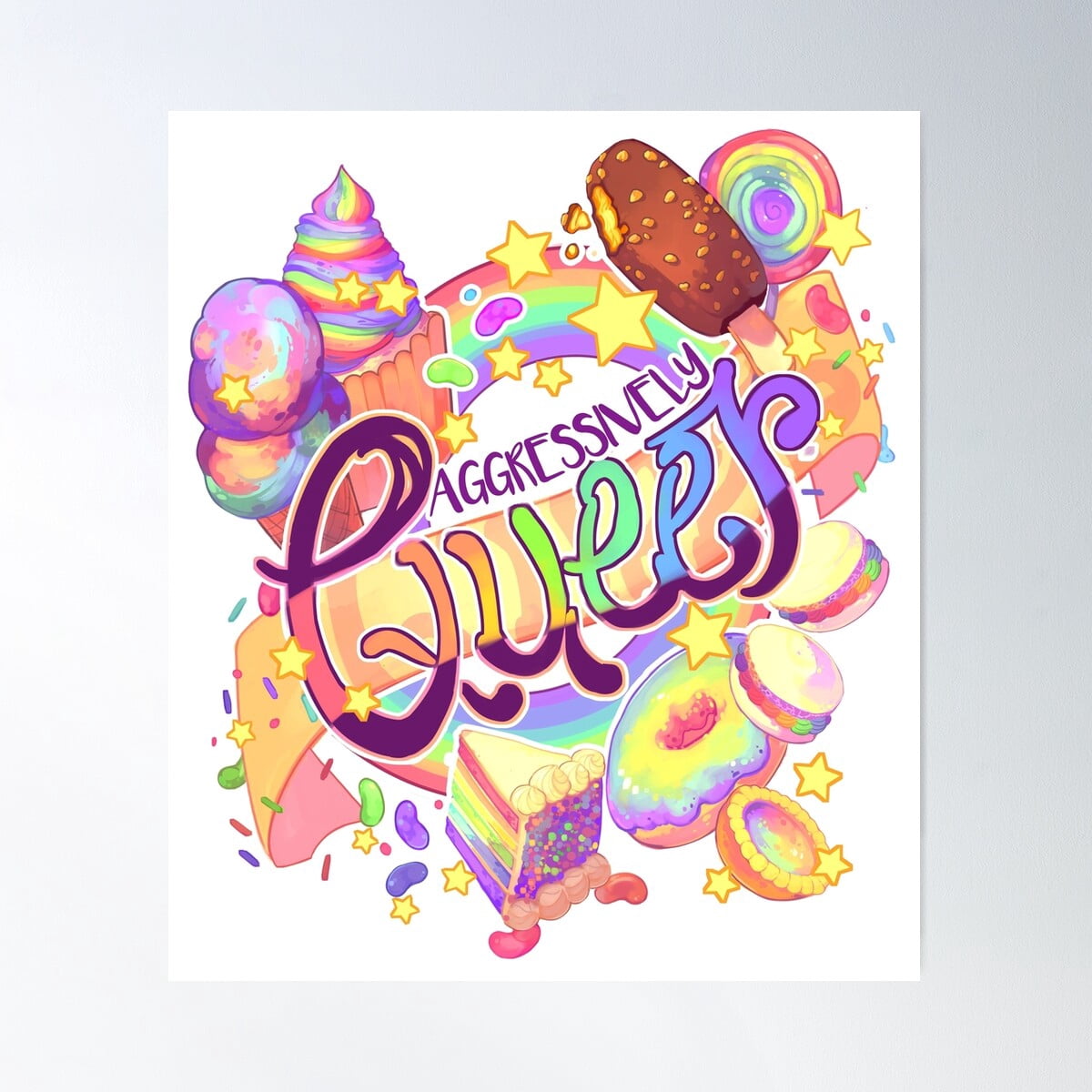 Aggressively Queer Poster Wall Art, Modern Wall Decor For Living Room ...