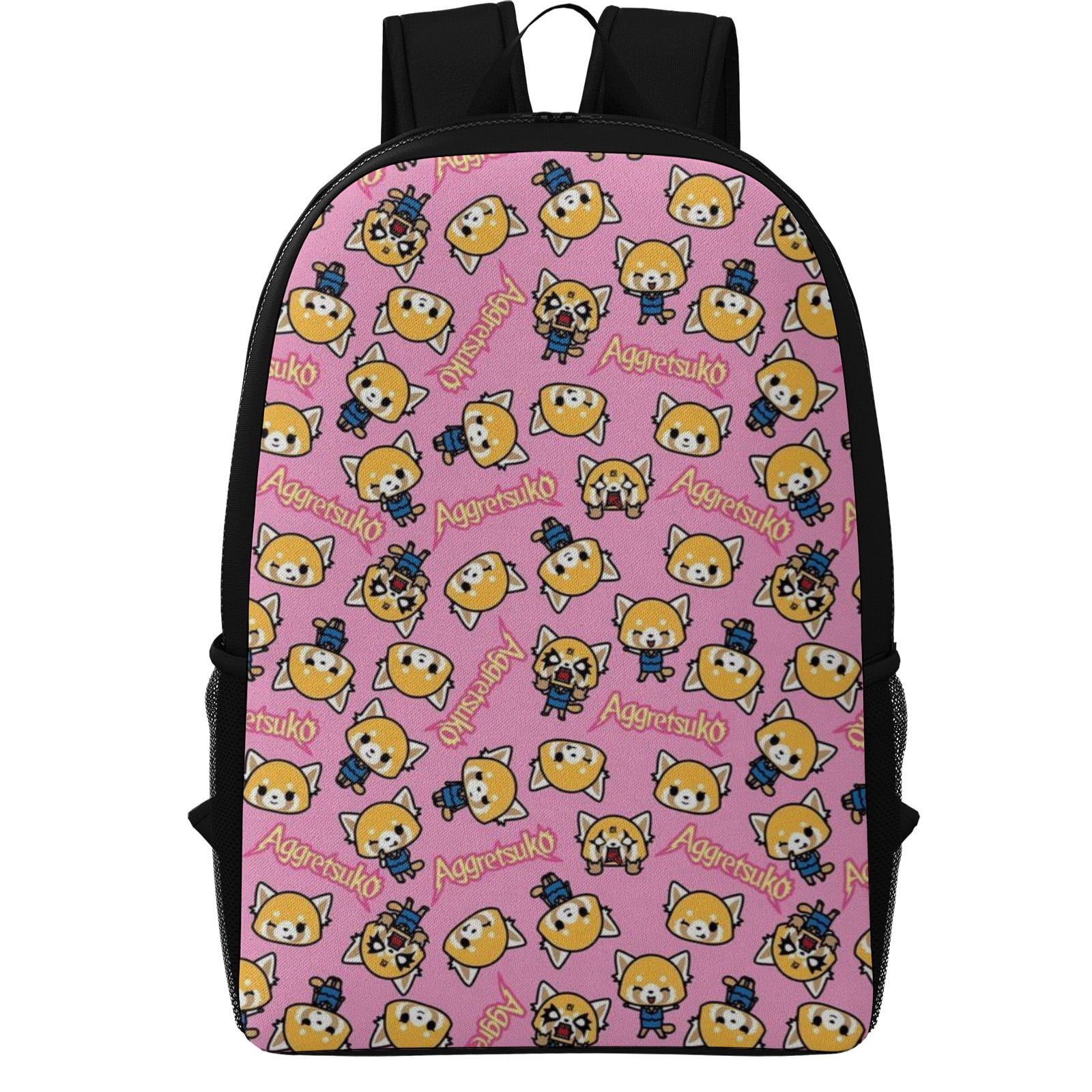 Aggretsuko 17 Inch Anime Theme Backpack Travel Outdoor Large Capacity ...