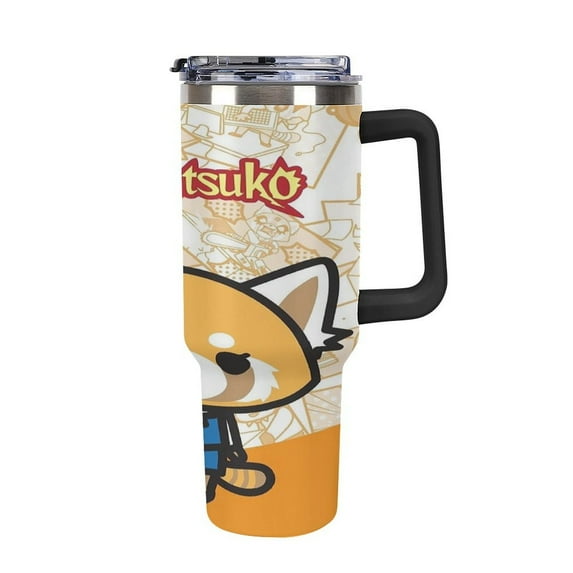 Aggretsuko 40 Oz Tumbler with Handle And Straw, Vacuum Insulated ...