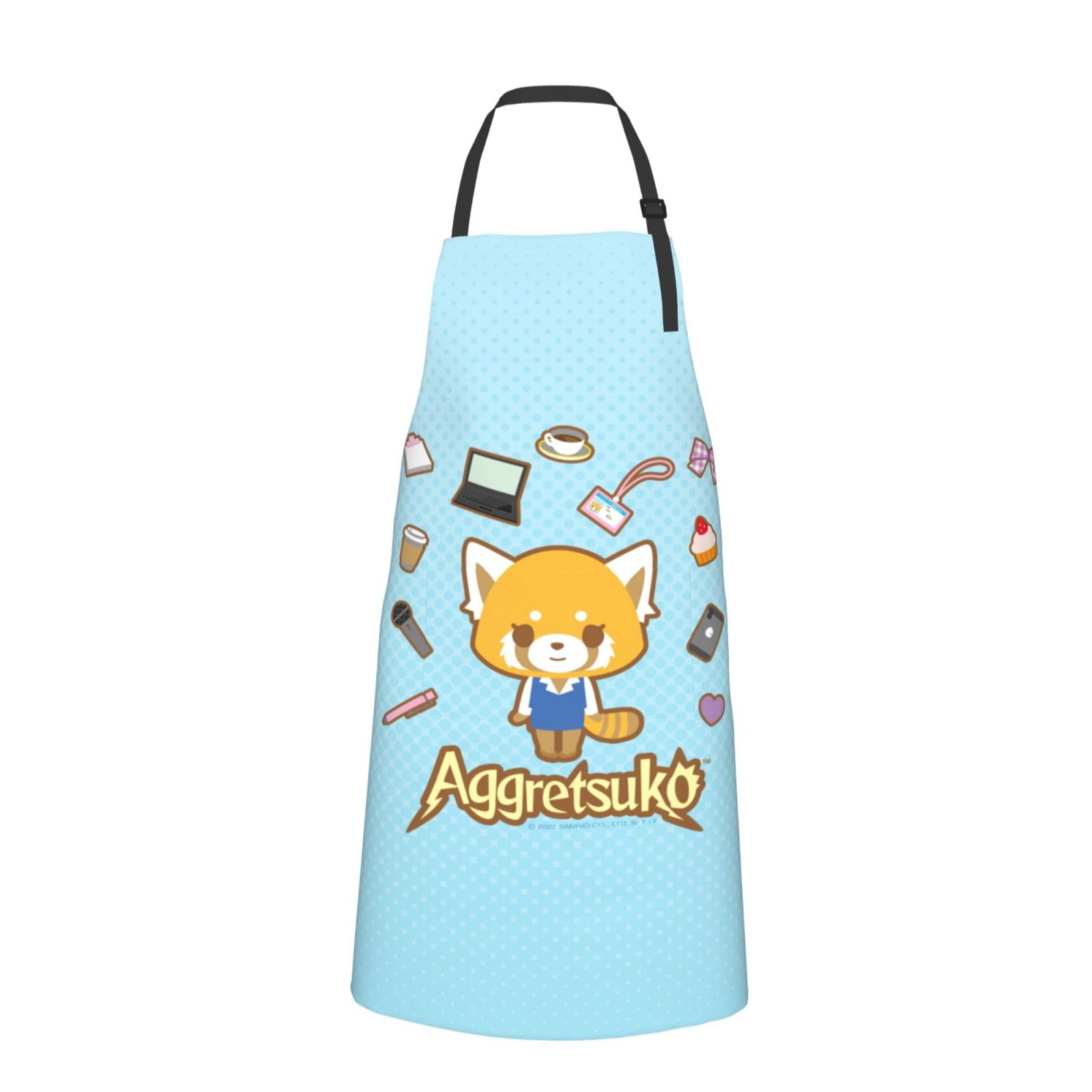 Aggretsuko Adjustable Bib Aprons, Waterdrop Resistant Apron with 2 ...