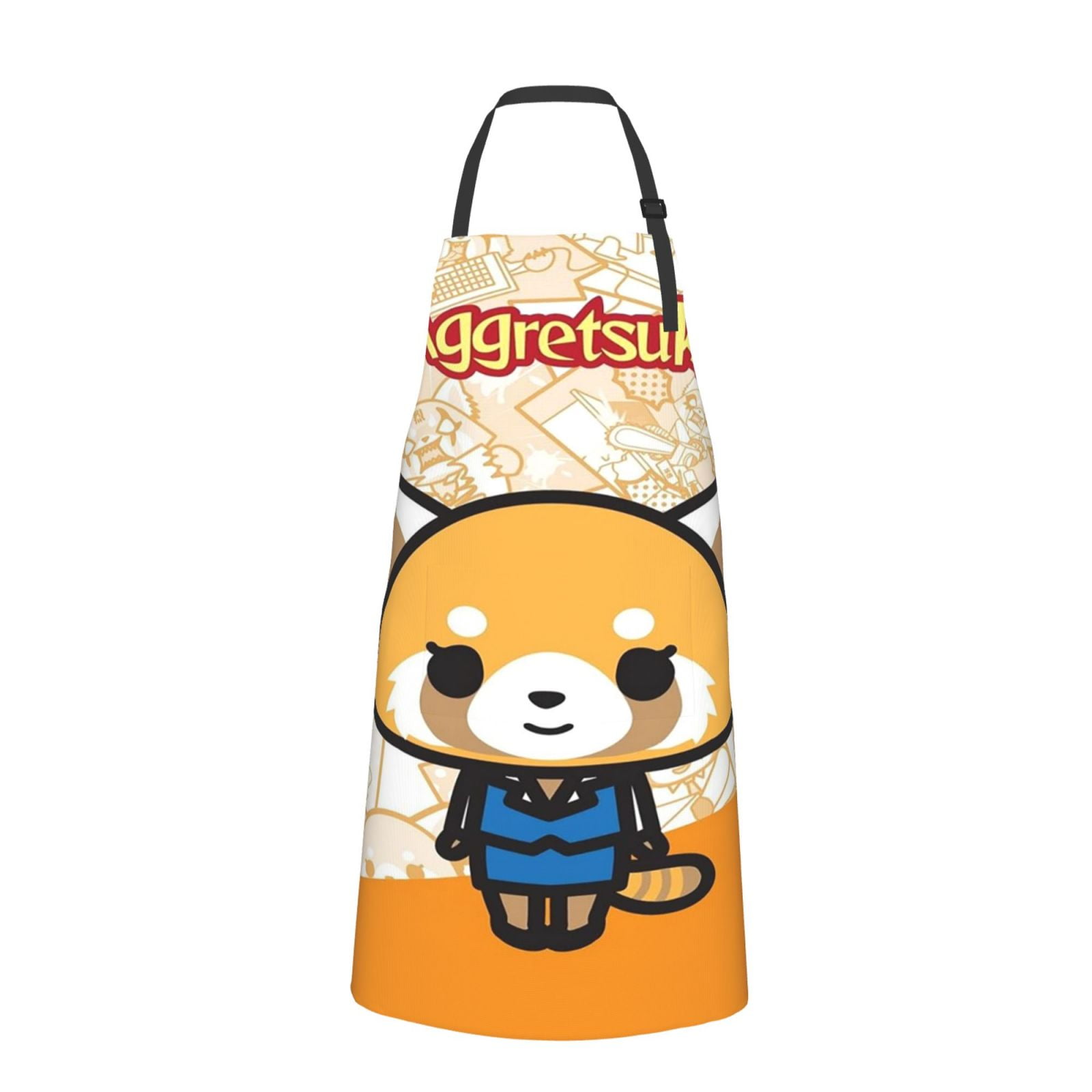 Aggretsuko Adjustable Bib Aprons, Waterdrop Resistant Apron with 2 ...