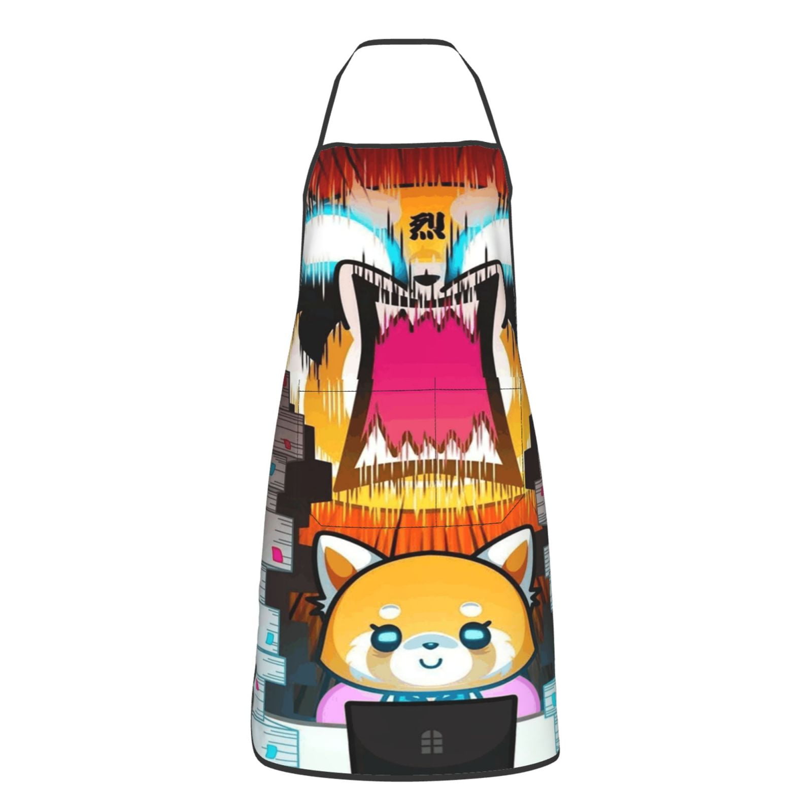 Aggretsuko Adjustable Bib Aprons, Waterdrop Resistant Apron with 2 ...