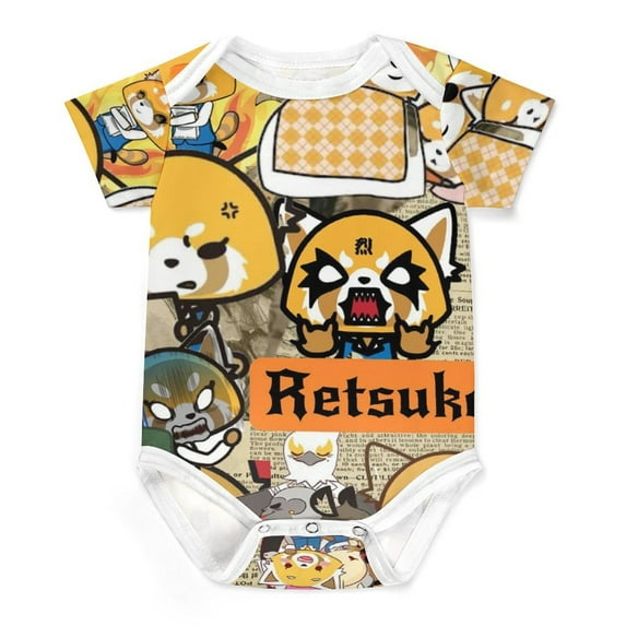 Aggretsuko Baby Bodysuit Boy Girl Clothes Soft Newborn Infant Outfit ...