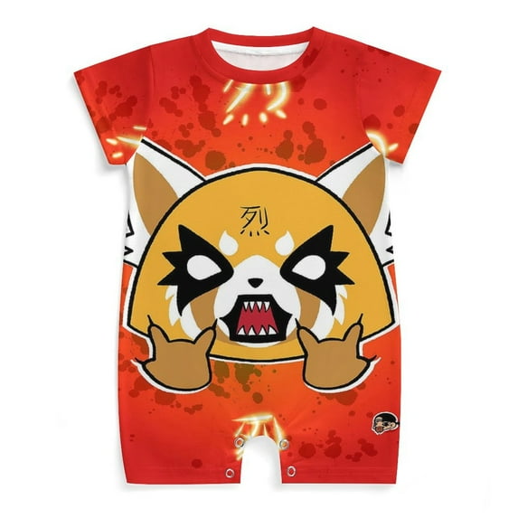 Aggretsuko Baby Boy Girl Romper Short Sleeve Cotton Bodysuit Outfits ...