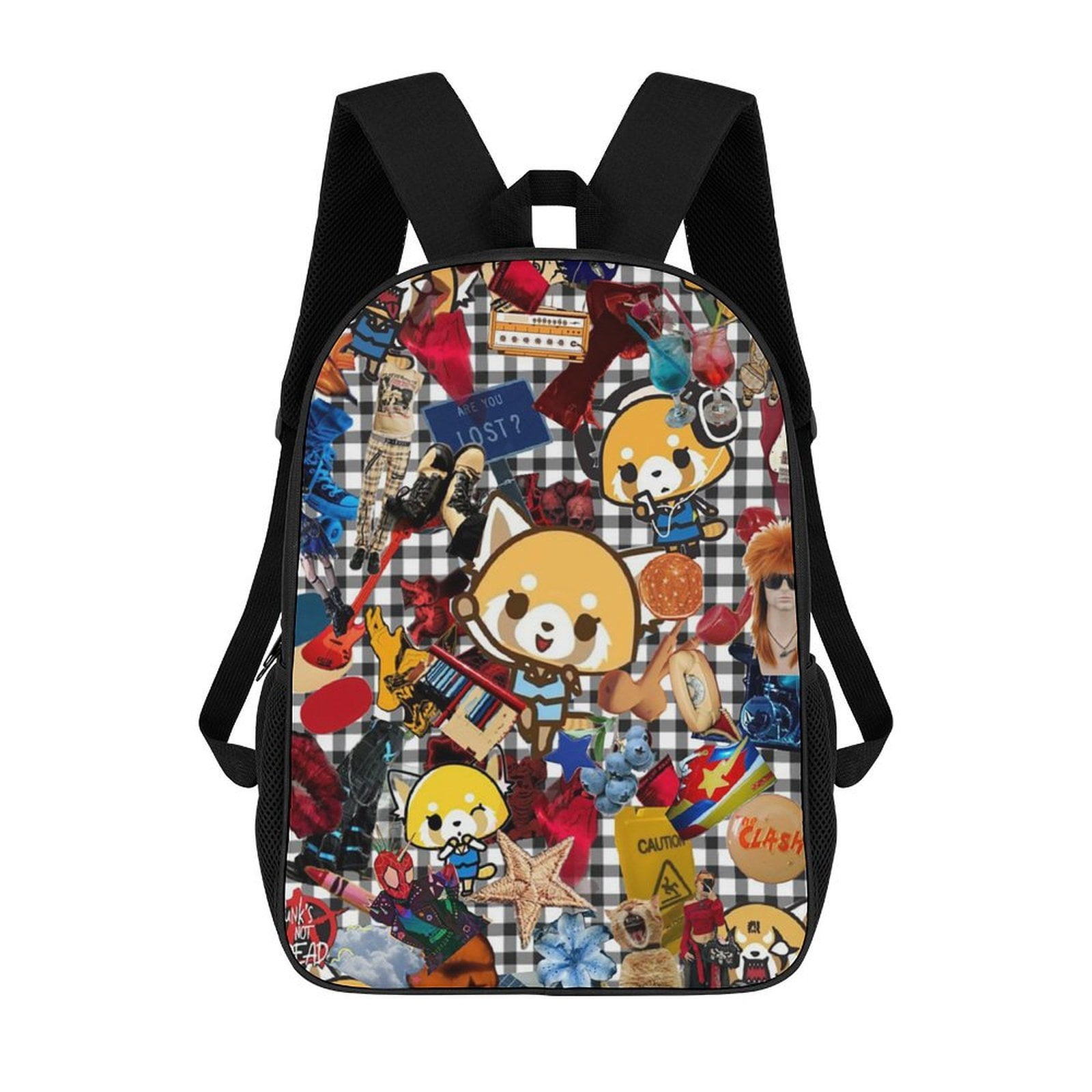 Aggretsuko Backpack 17 Inch Bookbag Casual Daypack Travel Backpacks for ...