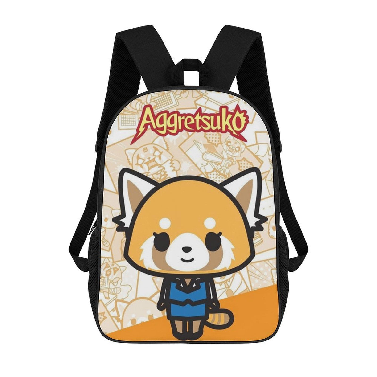 Aggretsuko Backpack 17 Inch Bookbag Casual Daypack Travel Backpacks for ...