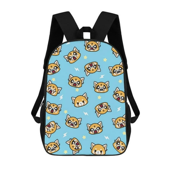 Aggretsuko Backpack 17 Inch Bookbag Casual Daypack Travel Backpacks for ...