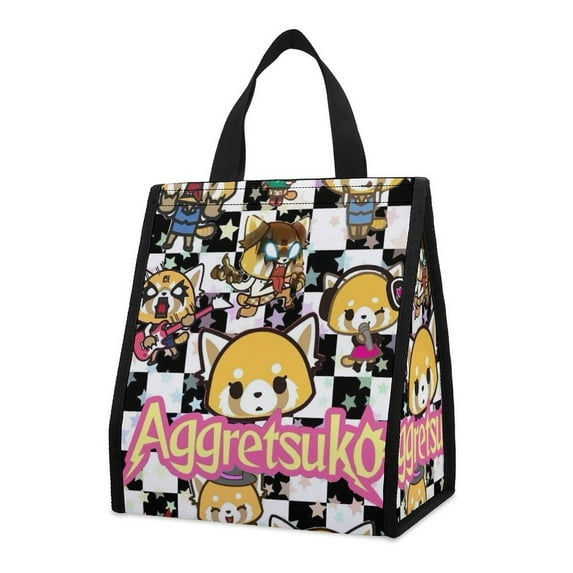 Aggretsuko Insulated Lunch Bag Lunch Box Container Bag Reusable Lunch ...