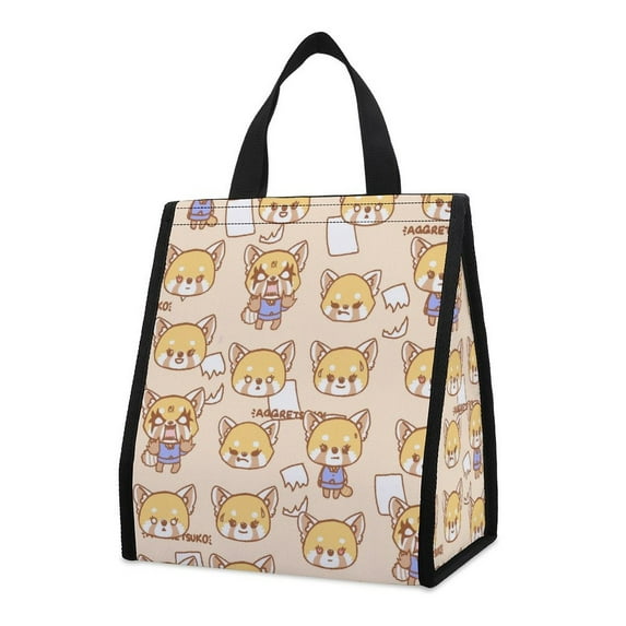 Aggretsuko Insulated Lunch Bag Lunch Box Container Bag Reusable Lunch ...